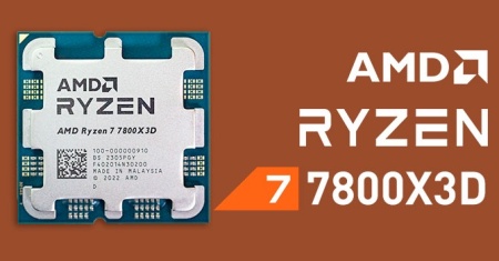 CPU AMD RYZEN 7 7800X3D, 8C/16T, 4.2GHz do 5.0GHz Tray, AM5