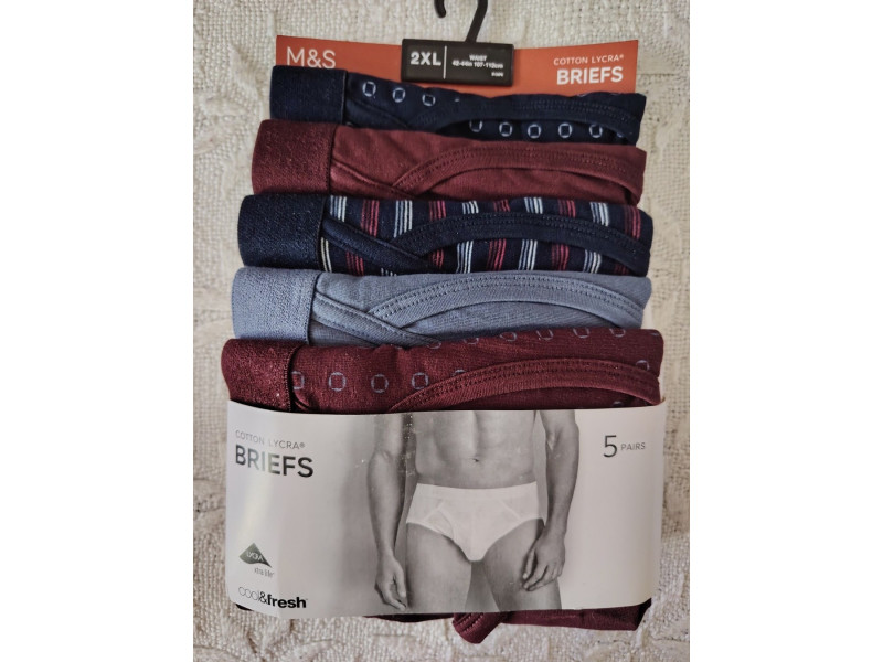 M&S muske slip gaće pamuk vel 2XL