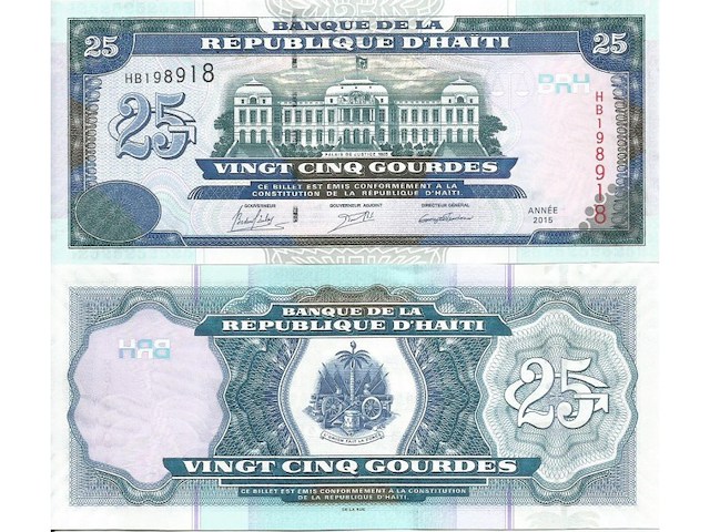 Haiti 25 gourdes 2015. UNC