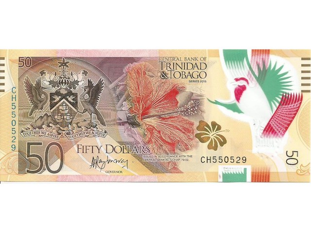 Trinidad and Tobago 50 dollars 2015. UNC polimer