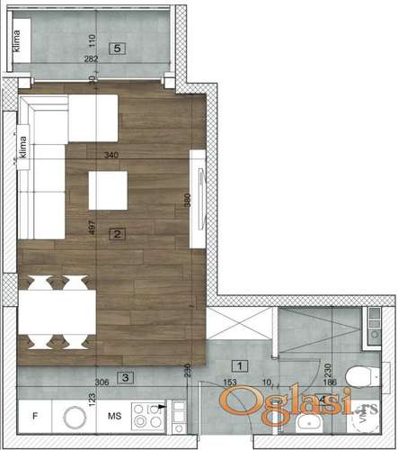 Garsonjera 31m2 Novogradnja Povrat PDV-a