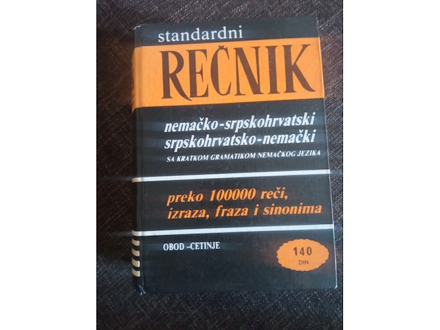 STANDARDNI REČNIK NEMAČKO SRPSKOHRVATSKI I OBRATNO OBOD
