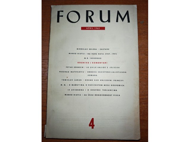 Forum časopis - april 1962