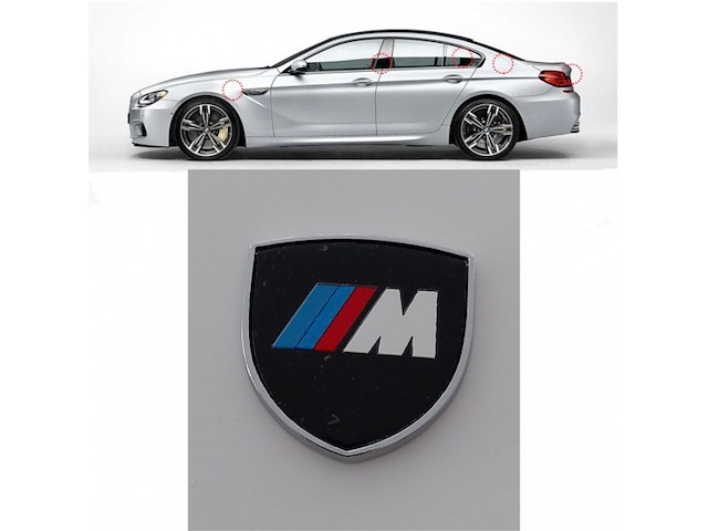 3D amblem BMW M crni