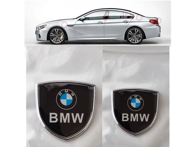 3D amblem BMW crni - model 2