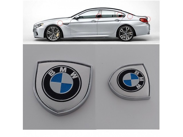 3D amblem BMW silver