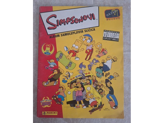 Simpsonovi album Panini 1999 nedostaje 16 sličica