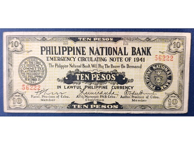 Filipini 10 pesos 1941
