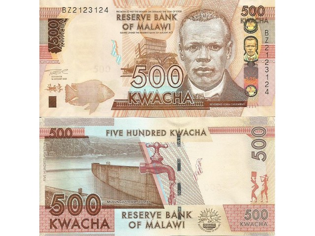 MALAWI 500 kwacha 2021. UNC
