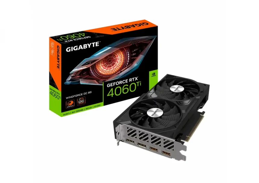 Grafička karta Gigabyte RTX 4060 Ti WINDFORCE OC GDDR6 8GB GV-N406TWF2OC-8GD 128 bit 2xDP/2xHDMI