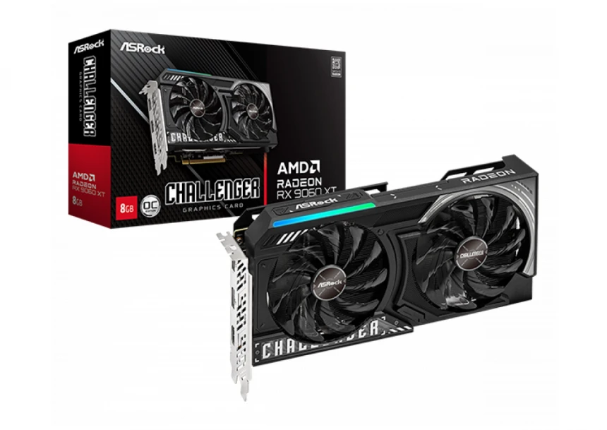 SVGA ASrock RX 9060 XT Challenger 8GB/GDDR6/128bit/crna, RX9060XT CL 8GO