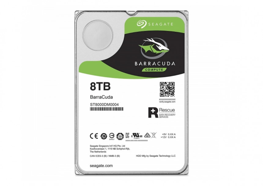 8TB 3.5" SATA III 256MB 5.400rpm ST8000DM004 Barracuda Guardian HDD