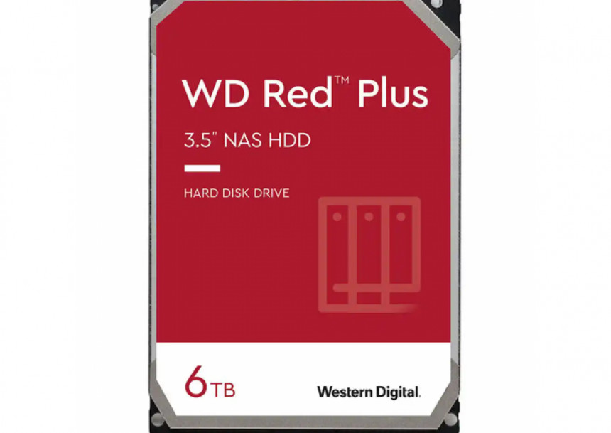 Hard disk 6TB SATA3 Western Digital Caviar 256 MB WD60EFPX Red Plus