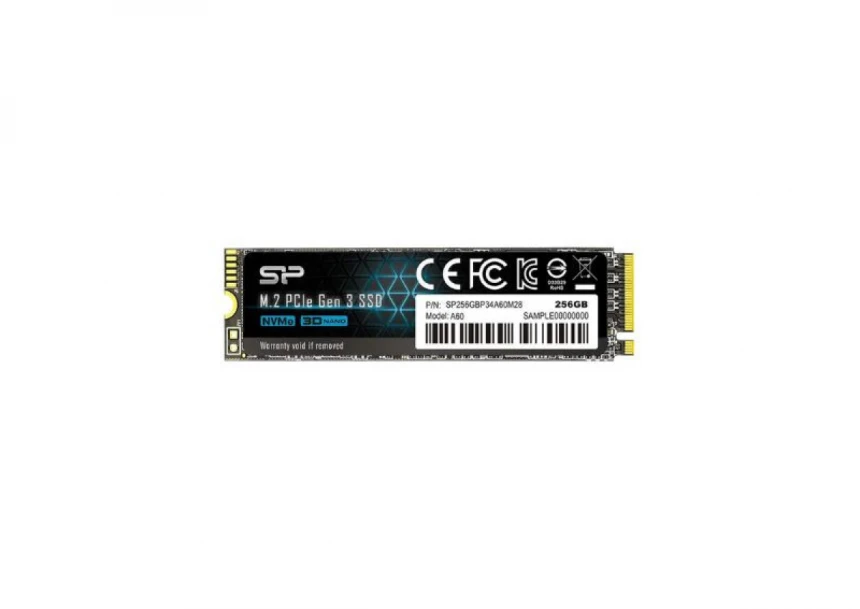 SSD SILICON POWER P34A60 M.2 256GB PCI Express SLC NVMe SP256GBP34A60M28