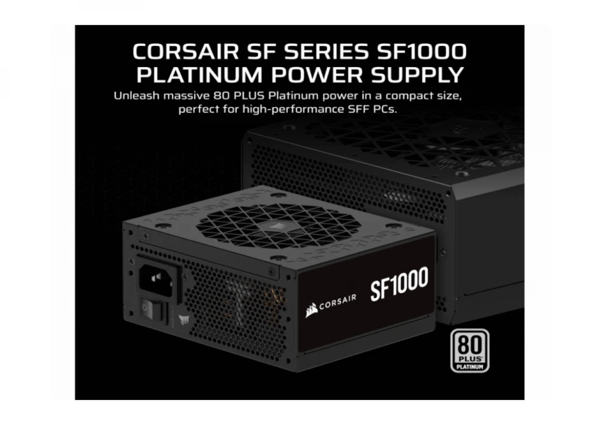 Napajanje CORSAIR SF1000 1000W/SFX/80+Platinum/modularno/crna
