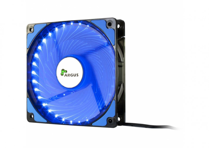 InterTech Fan Argus L-12025 BL, 120mm LED, Blue