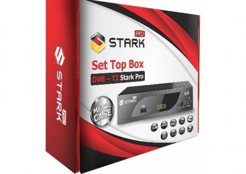 STARK PRO Set Top Box DVB-T2 PVR, teletex, metalno kućište
