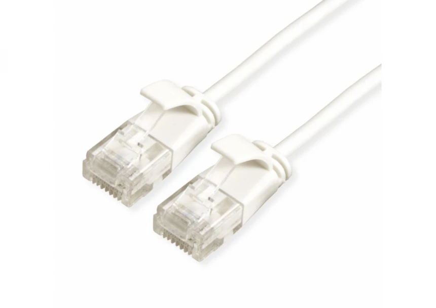 Secomp Roline UTP Data Center PatchCord, SLIM, Cat6A/Cl.EA, LSOH, white, 0.15m