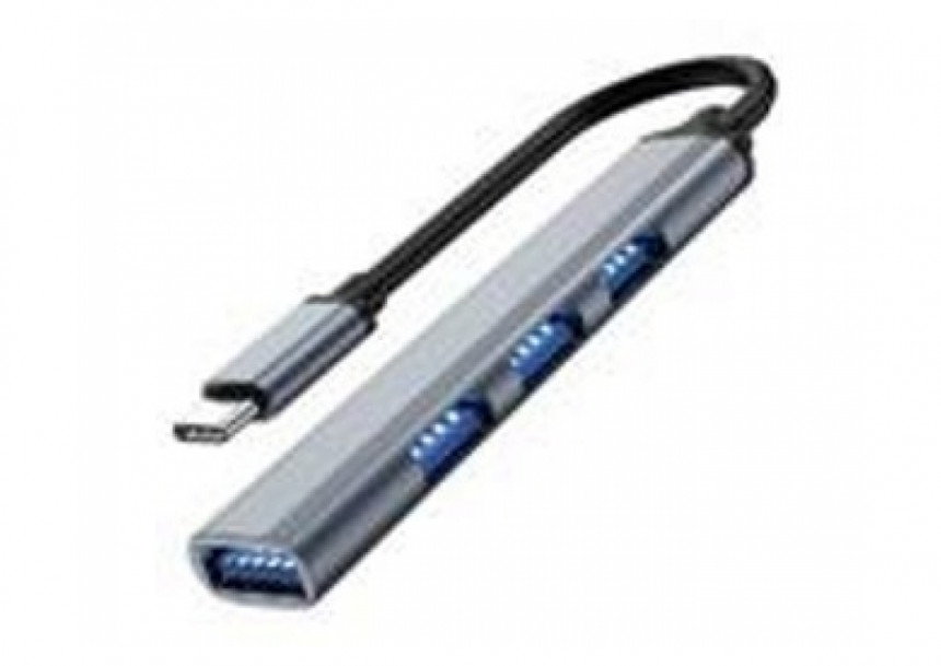 TIP C 3.1 HUB na 4 x HUB 3.0 sivi