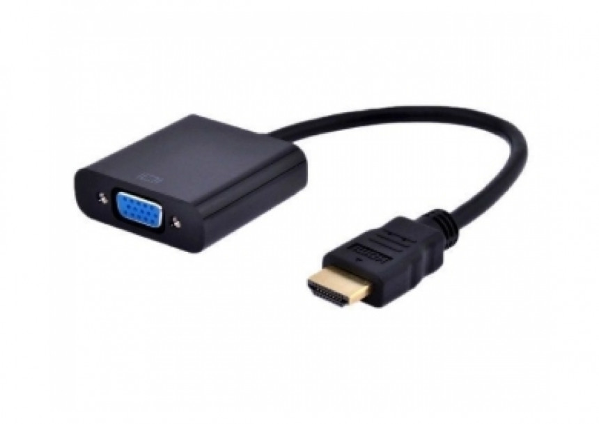 Adapter-konvertor HDMI (M) - VGA (F) crni