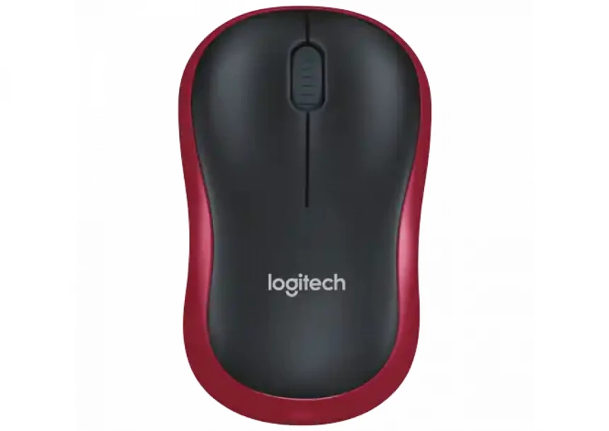Bežični miš Logitech M185 1000dpi, crveni optički