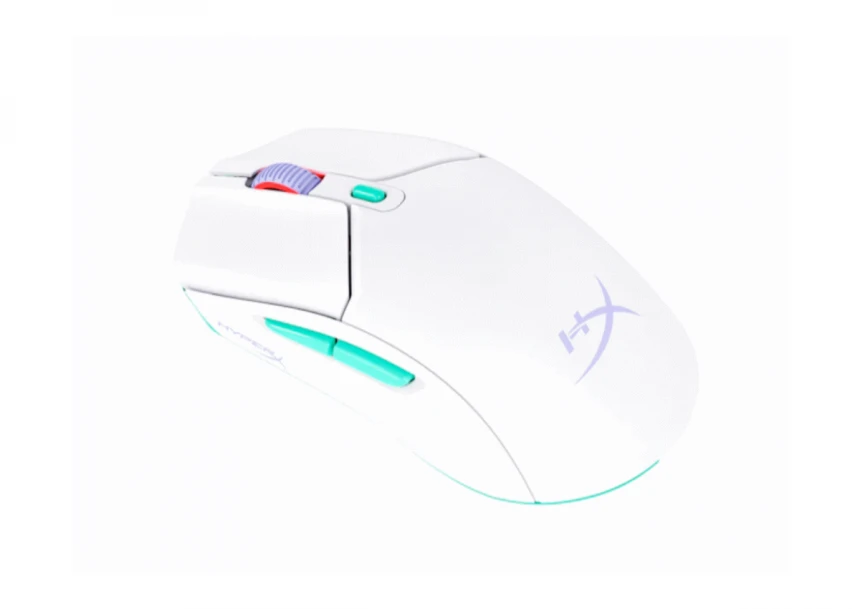 HyperX Pulsefire Haste 2 Core Wls - Gaming Mouse (Wht/Grn/Pur)