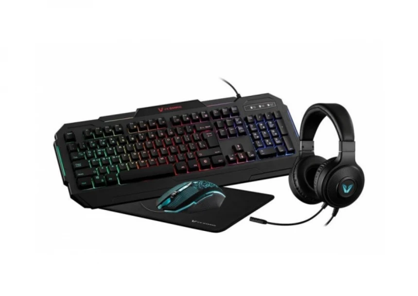 Tastatura + miš + podloga + slušalice USB Volkano VX Herac VX-147-BKV3 US crna