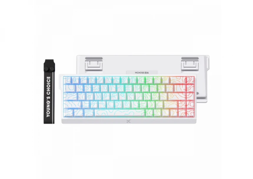 Gaming tastatura MCHOSE Ace 68 Hall Effect Magnetic Switch white topographic
