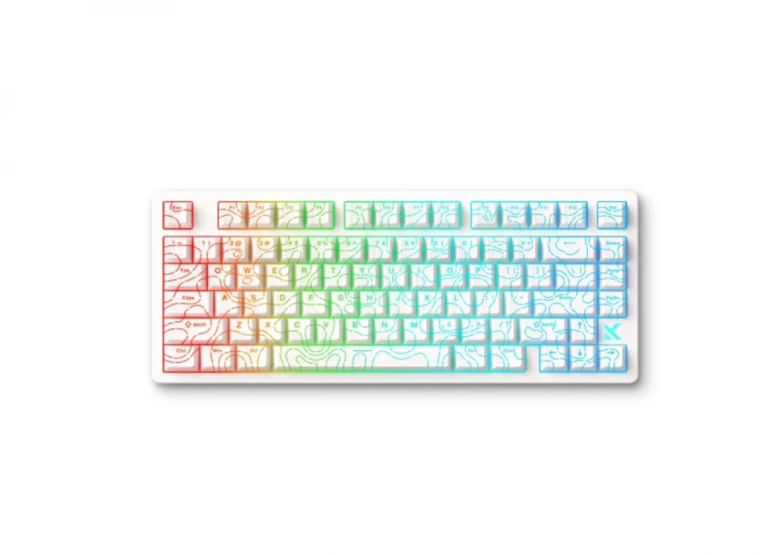 Gaming tastatura MCHOSE Jet 75 Hall Effect Magnetic Switch white topographic
