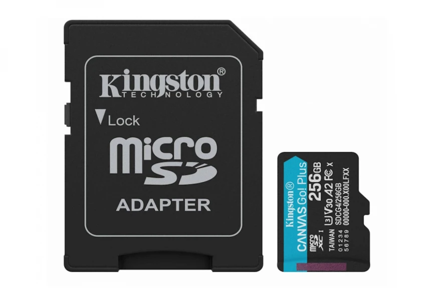 Memorije kartice KINGSTON SDCG4/256GB/Canvas Go! Plus/microSD/200/160MB/s/+adapter
