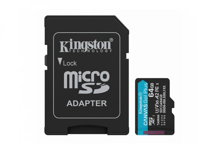 Memorije kartice KINGSTON SDCG4/64GB/Canvas Go! Plus/microSD/200/100MB/s/+adapter