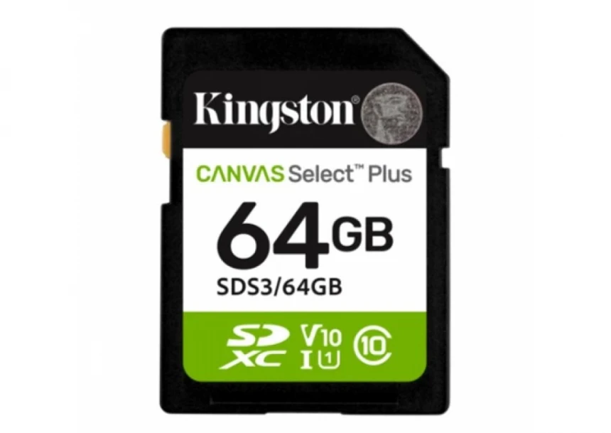 Micro SD Card 64B Kingston SDS3/64GB class 10 100MBs