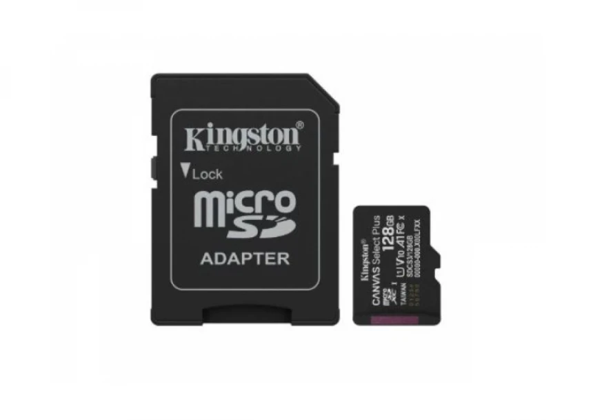 Micro SD Kingston 128GB Canvas Select Plus SDCS3/128GB + adapter