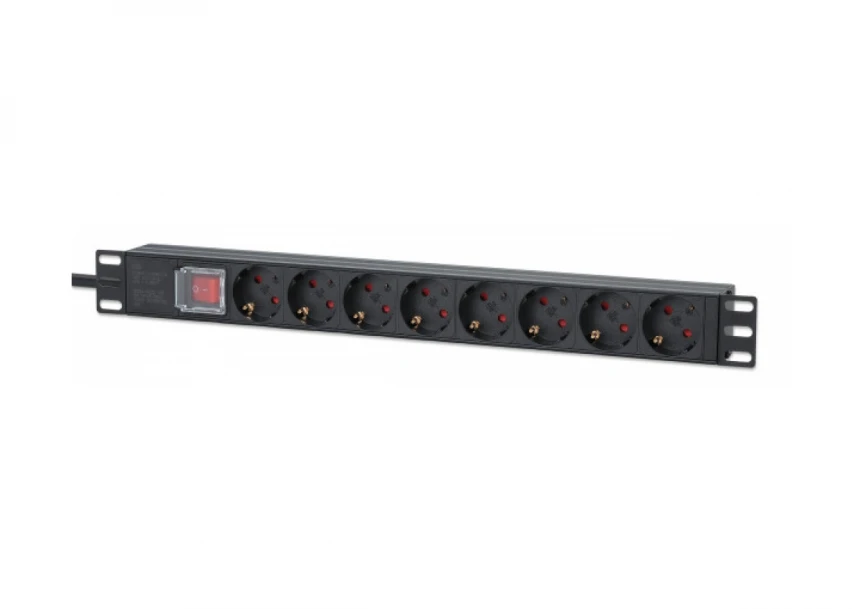 PDU kabl Intellinet 715126 19"/1U sa 8 utilnica/prekidač/2m