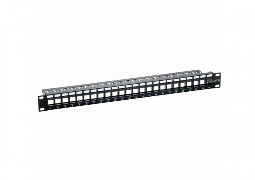Logilink 19'' Patch Panel 1U, prazan, sa nosačima kabla NK4043