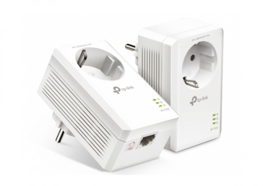Powerline adapter TP-LINK TL-PA7017P KIT AV1000/1GB/HomePlug AV2/HomePlug AV/300m/utičnica