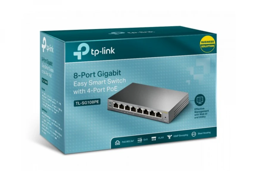 Switch TP Link TL-SG108PE 8-port 10/100/1000/4PoE/Metal