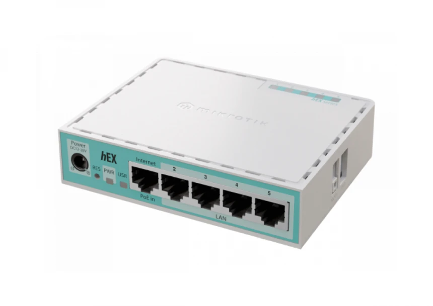 LAN MikroTik E50UG hEX ruter sa 5 x Gigabit LAN / WAN portova 10/100/1000Mb/