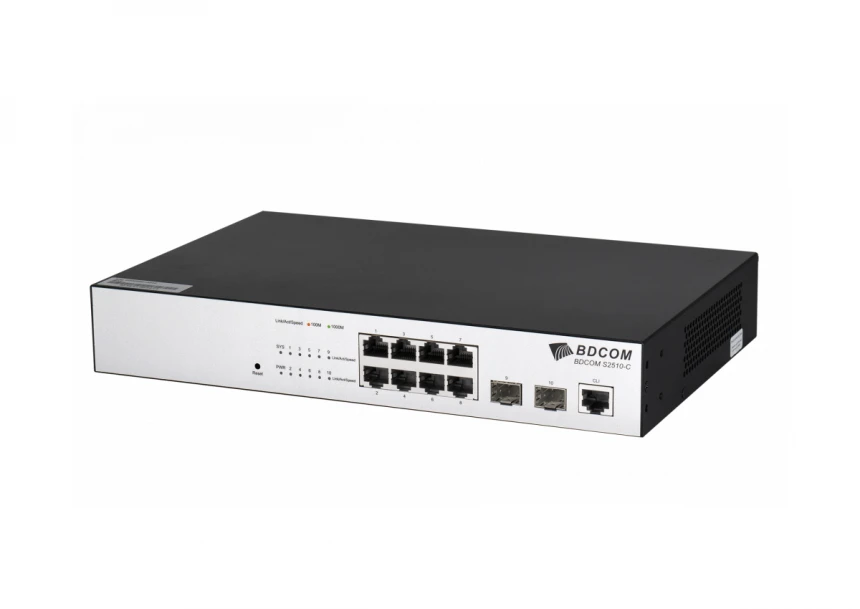 BDCOM S2510-C ,switch 8 x Gigabit RJ45, 2 x Gigabit SFP, L3-lite