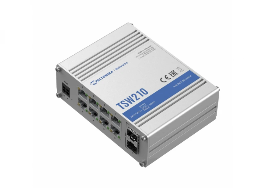 Teltonika TSW210 , Switch 8 10/100/1000, 2 SFP port