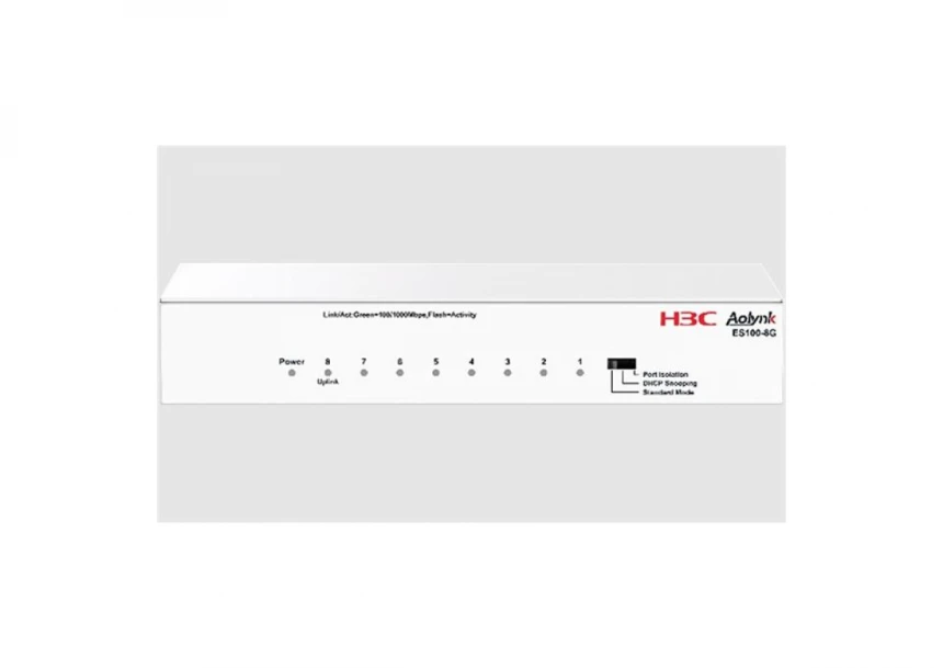 H3C Aolynk ES100-8G Ethernet Switch 8 x 1G ports, DC