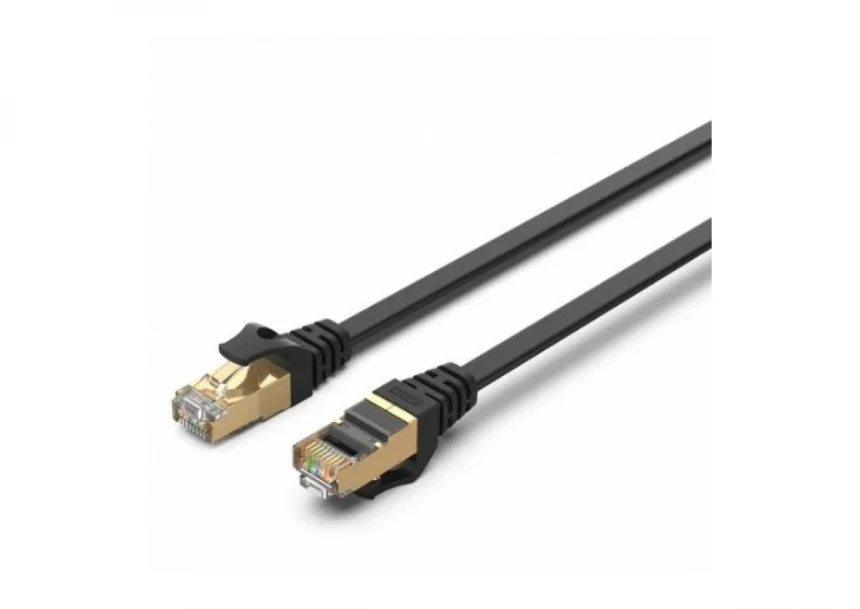Innoptical Flat Network Cat 7 32 AWG SSTP Black 1m