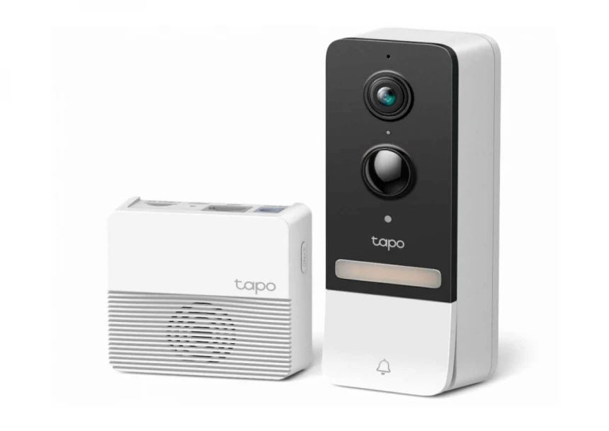 Zvono za ulazna vrata TP-LINK Tapo D230S1/video 2K 5MP/Color night/smart AI detection/IP64/bela