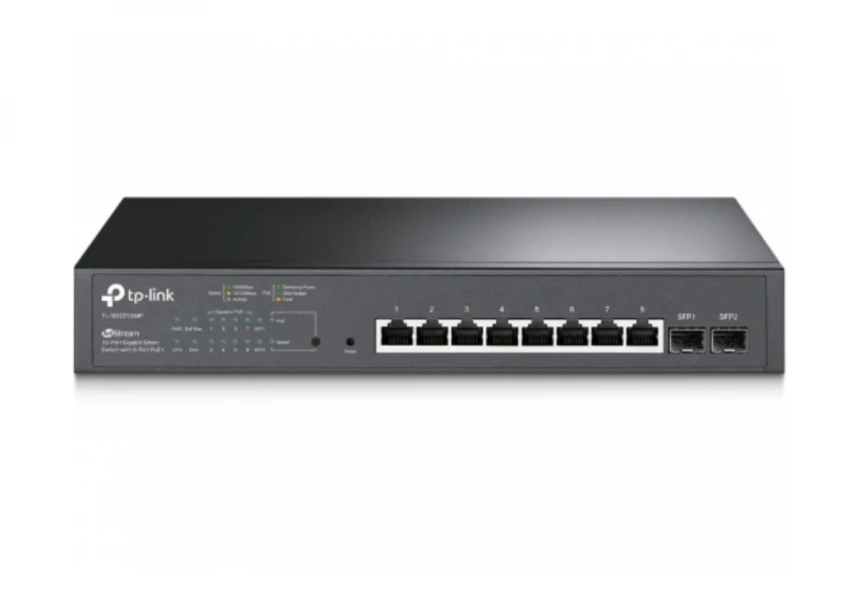Switch TP-Link TL-SG2210MP gigabit/10xRJ45/8xPOE/2xSFP/Rackmount/metalno kucište