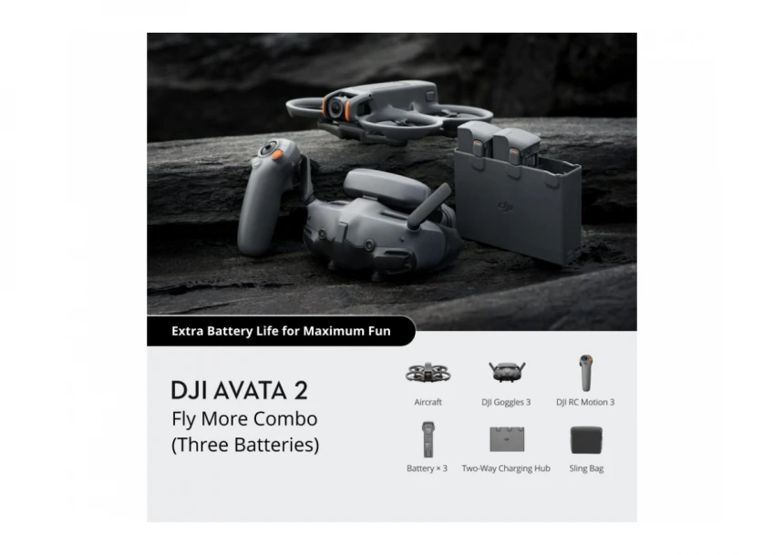 Dron DJI Avata 2 Fly More Combo (Three Batteries)