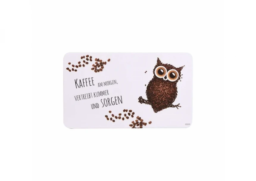 KESPER KSP32369 DEKORATIVNI PODMETAČ ZA DORUČAK MELAMIN 23,5X14CM COFFEE OWL