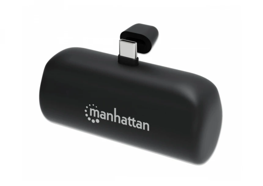 Powerbank Manhattan 1026336 5000mAh 10W/Black/USB-C