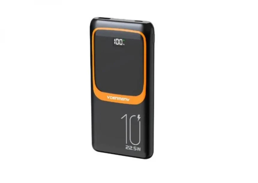 Power bank Denmen DP29 10000Mah 22.5W/1xTypeC/1x USB-A/type C kabal/lighting kabal/crni