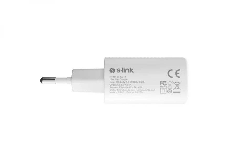 Struni adapter S-link SL-EC40 5V/12W 2400MA Beli