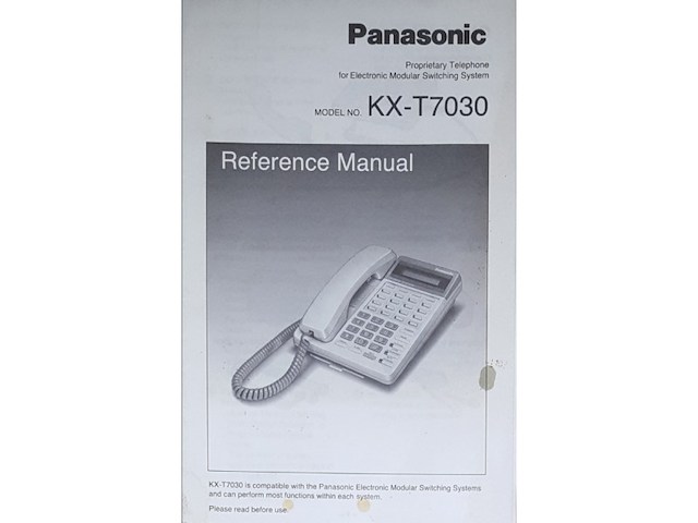 Uputstvo `PANASONIC` KX-T7030 Japan